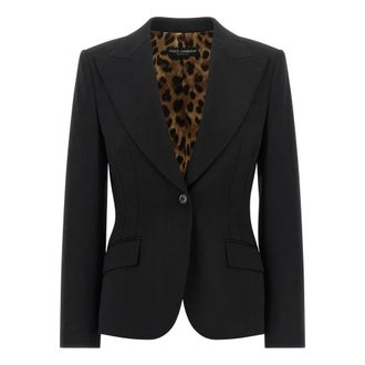 Dolce & Gabbana Turlington Sakko mit Einreiher - - Jackets - Damen - Schwarzk - XS