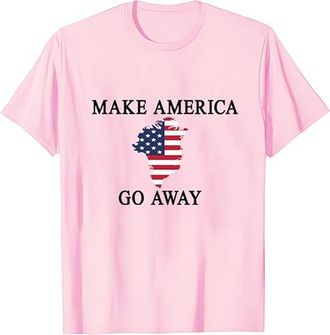 Generic T-shirt Make America Go Away pour femmes et hommes, rose, 3XL