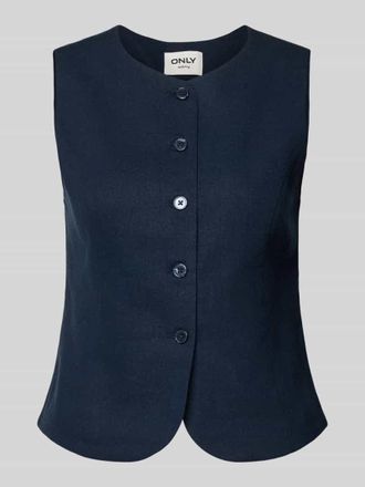 Only Regular Fit Weste aus Viskose-Leinen-Mix Modell GOA