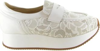 Softwaves Femme, Chaussures, Blanc, Taille: 37 1/2 EU Mocassin &agrave; plateforme