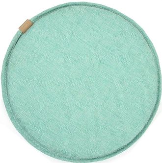 Generic Sitzkissen f&uuml;r Esszimmerst&uuml;hle, 1/2/4er-Pack, runde Stuhlkissen mit B&auml;ndern, runde Hockerkissen, Sitzkissen f&uuml;r Barhocker, Stuhlpolster (Gr&uuml;n, 33 x 3 