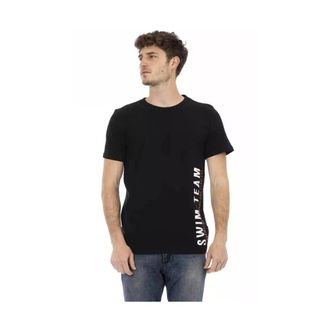 Dirk Bikkembergs Schwarzes Baumwoll-T-Shirt f&uuml;r M&auml;nner - - Tops - Herren - Schwarzk - M