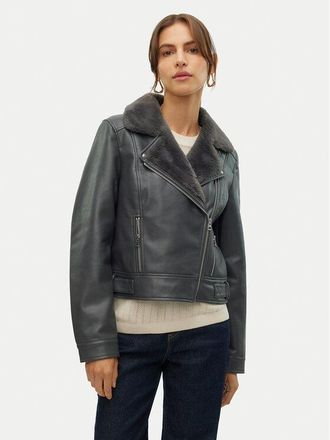 Vero Moda Jacke aus Kunstleder Hailey 10250405 Grau Regular Fit