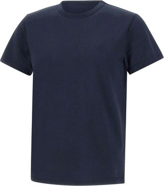 Sun 68 Homme, Tops, Bleu, Taille: M Piquet Cold Dye T-shirt
