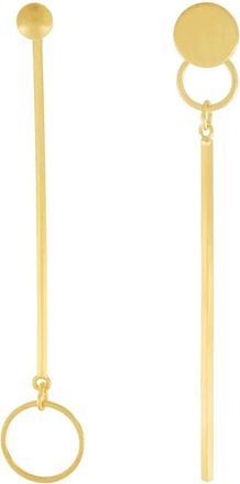 Dansk Copenhagen Boucle doreille barre asym&eacute;trique - Femme - Accessoires - Jaune - Taille: ONE Size