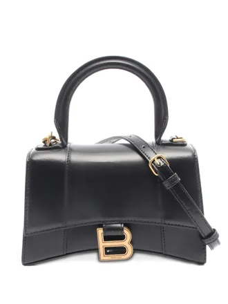 Balenciaga sac &agrave; main Hourglass en cuir - Noir
