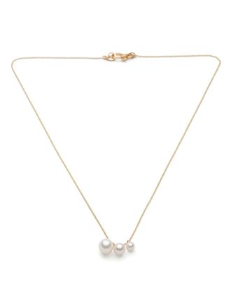 Sophie Bille Brahe 14kt yellow gold Stella pearl pendant necklace - Or