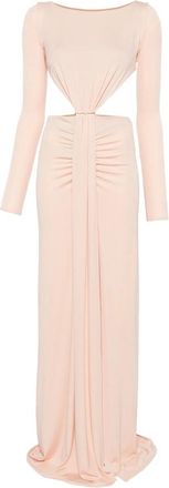 Elisabetta Franchi Cut-out Ruched Maxi Dress