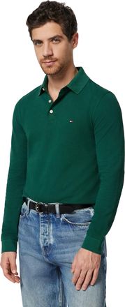 Tommy Hilfiger Herren Poloshirt Langarm Slim Basic, Gr&uuml;n (Ornamental Green), 3XL