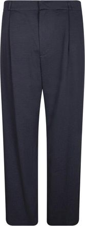 Harris Wharf London Homme, Pantalons, Bleu, Taille: XL Seersucker Pantalons