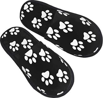 Generic Chaussons Femme Homme Patte De Chien Maison Pantoufles Peluche Pantoufles En Peluche Confort Chaud Chaussons Pour Voyager Int&eacute;rieur Ext&eacute;rieur M