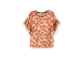 Maison Scotch T-Shirt Maison Scotch Damen Top Mixed Print Top 149806