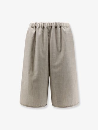 Frankie Shop Nelis m&eacute;lange virgin wool bermuda shorts - THE FRANKIE SHOP - gender_Woman