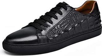 Generic Baskets habill&eacute;es en cuir pour homme - Chaussures d&eacute;contract&eacute;es pour homme - Confortables et respirantes, noir 1, 40 2/3 EU