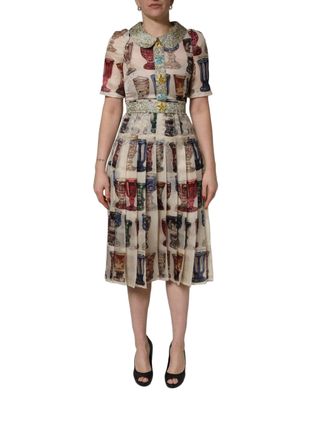 Dolce & Gabbana Vintage Glassware Print Dress - Multicolor