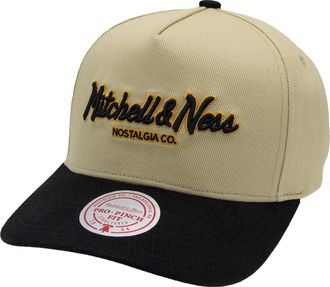 Mitchell & Ness Script Pro Crown Snapback - OB, Khaki/Schwarz