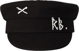Ruslan Baginskiy KPC033PS26_C-DMDBLACK Cotton Flat Cap - Black