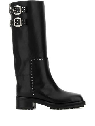 Jimmy Choo London Brooklyn KB Stiefel mit Nieten 50mm - Schwarz