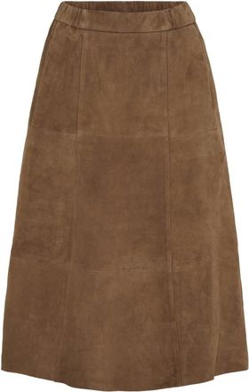Notyz Notyz - Jupe midi trap&egrave;ze - Femme - Jupes - Brun - Taille: 40 FR