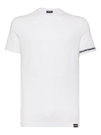 Dsquared2 t-shirt en coton mélangé à logo imprimé - Blanc