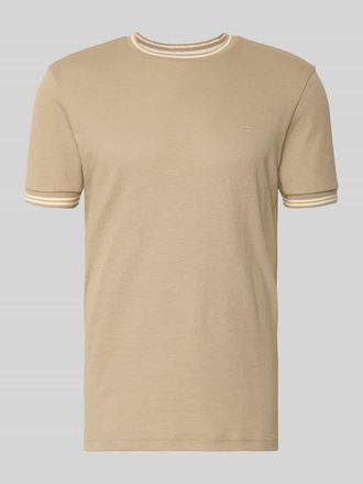 Christian Berg T-Shirt mit Strukturmuster und Rundhalsausschnitt