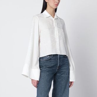 Maison Margiela White shirt with all-over logo graphic