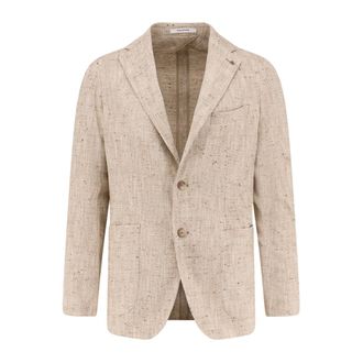 Tagliatore Homme, Vestes, Beige, Taille: S Blazer en coton, soie et chanvre