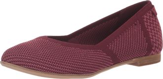 Toms Damen Jutti Neat Ballerinas, Deep Burgundy Repreve Knit, 38 EU