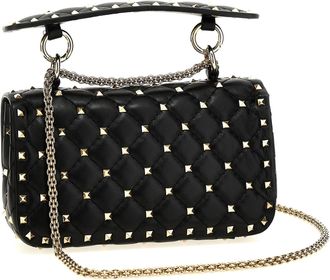 Valentino Garavani Nappa Leather Top Handle Bag - Black