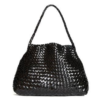 Dragon Diffusion Femme, Sacs, Noir, Taille: ONE Size Cabas Tiss&eacute; en Cuir Verni