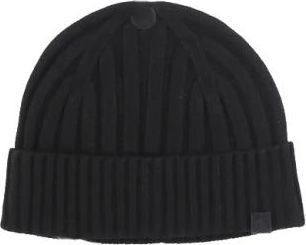 Ralph Lauren Femme, Accessoires, Noir, Taille: ONE Size Logo Front Beanie