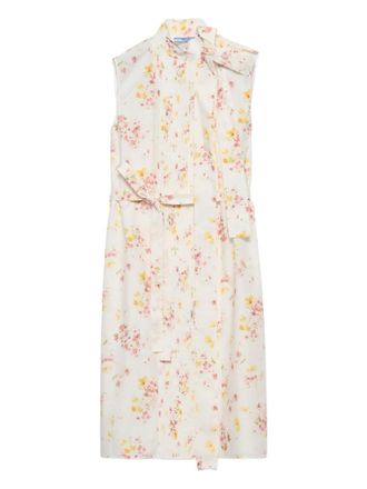 Prada Kleid mit Blumen-Print - Rosa
