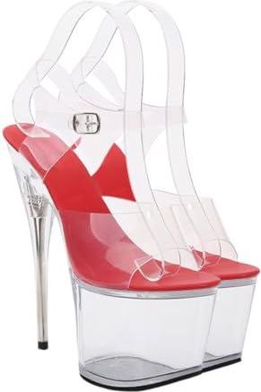 Beaupretty Sandales à Talons Transparents Ultra pour Femme Élégantes et Stables Chaussures été Fines et Confortables pour Mode et Sorties