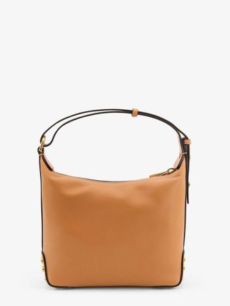 Tod's Womens Mini Leather Bag Metal Dots Beige Handbags Hand