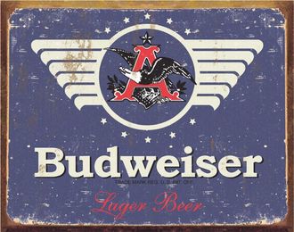 Desperate Enterprises Budweiser 1936 Logo Blechschild - Nostalgische Vintage Metall Wanddekoration - Made in USA