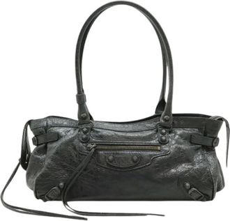 Balenciaga Pre-owned Sac bandouli&egrave;re cabas vintage - Femme - Pre-owned - Noir - Taille: ONE Size