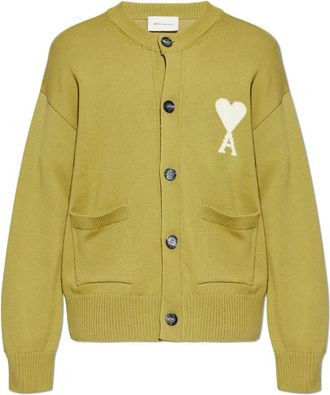 Ami Homme, Pulls, Vert, Taille: XL Cardigan avec poches