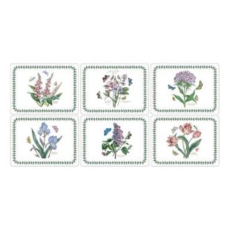 Portmeirion Pimpernel Portmeirion Botanic Garden Small Size Sets de Table 12 x 9 (Ensemble de 6) (Blanc, 12 Pouces - 9 Pouces)