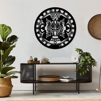 Generic Wandkunst aus Metall, Metalldekor, Dekoration, Vintage-Dekor, Dekoration, Dekoration im indigenen Stil, runde Dekoration, Kunst f&uuml;rs Wohnzimmer (Schwa