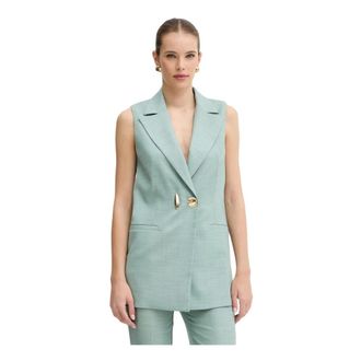 Simona Corsellini Femme, Vestes, Vert, Taille: 42 FR Gilet
