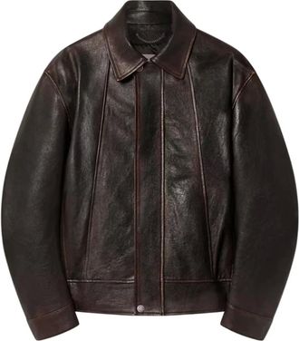 Golden Goose Homme, Vestes, Brun, Taille: S Bomber Jacket in Nappa Leather