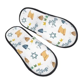 Generic Pantoufles De Voyage Motif Sans Couture Pour Les F&ecirc;tes Chaud Hiver Pantoufles Portative Chausson Hotel Pour Femmes Voyage Automne M