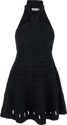 SIMKHAI Femme, Robes, Noir, Taille: 38 FR Jenna Eyelet Knit Mini Dress