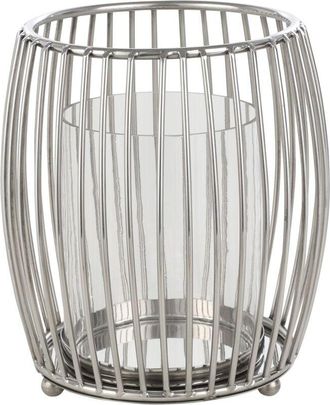 Eglo Living Windlicht Rumoi, klassische Tischdeko, Deko f&uuml;r Wohnzimmer, Schlafzimmer und Flur, Kerzenhalter aus Metall in Chrom und Glas, Teelichthalter