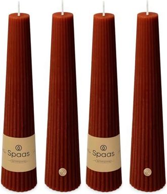 Spaas Gerippte Kerze 25h, bordeaux (Packung mit 2)
