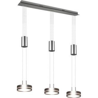 Trio Suspension led 9w - 3x1050lm 3000k nickel mat - hauteur reglable franklin 50274294 50274294 50274294 50274294 50274294