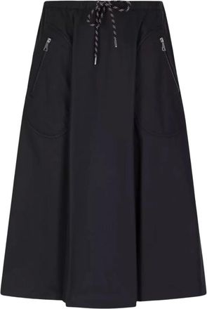 Moncler Femme, Jupes, Bleu, Taille: 36 FR Midi Drawstring Skirt