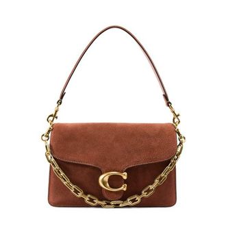 Coach Sac &eacute;paule avec cha&icirc;ne Tabby en cuir daim