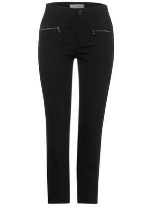 Street One Damen 373591 Style Tilly Slim Fit Straight Leg Hose, Black, W34/L28