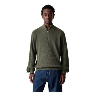 Fred Perry Homme, Pulls, Vert, Taille: L Col roul&eacute;s